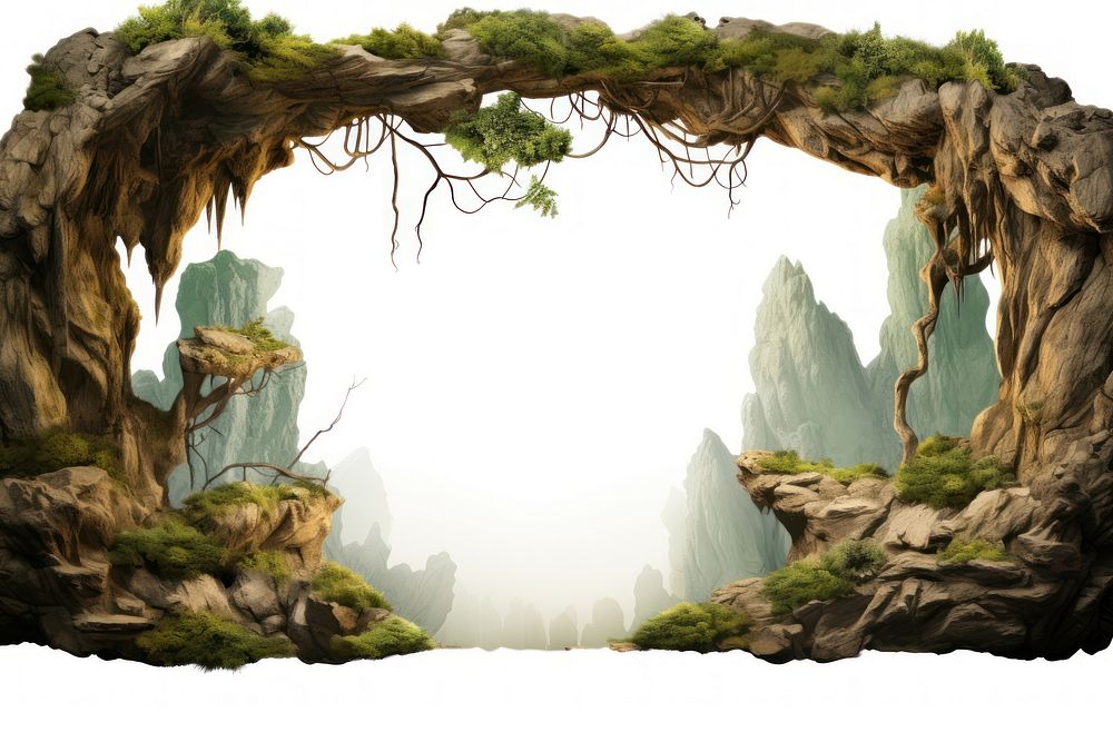 Cave landscape border nature outdoors | Free Photo - rawpixel