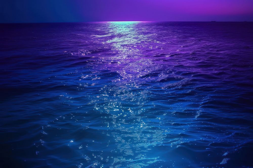 Bioluminescence ocean background outdoors horizon | Free Photo - rawpixel