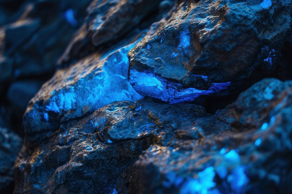 Bioluminescence Rock background blue backgrounds | Free Photo - rawpixel