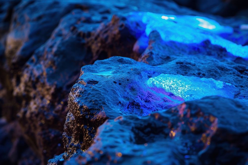 Bioluminescence Rock background rock blue | Free Photo - rawpixel