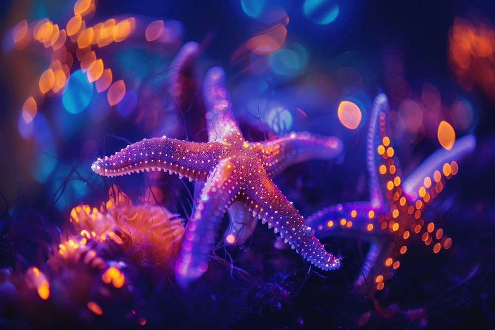 Bioluminescence Starfish background starfish outdoors | Free Photo ...