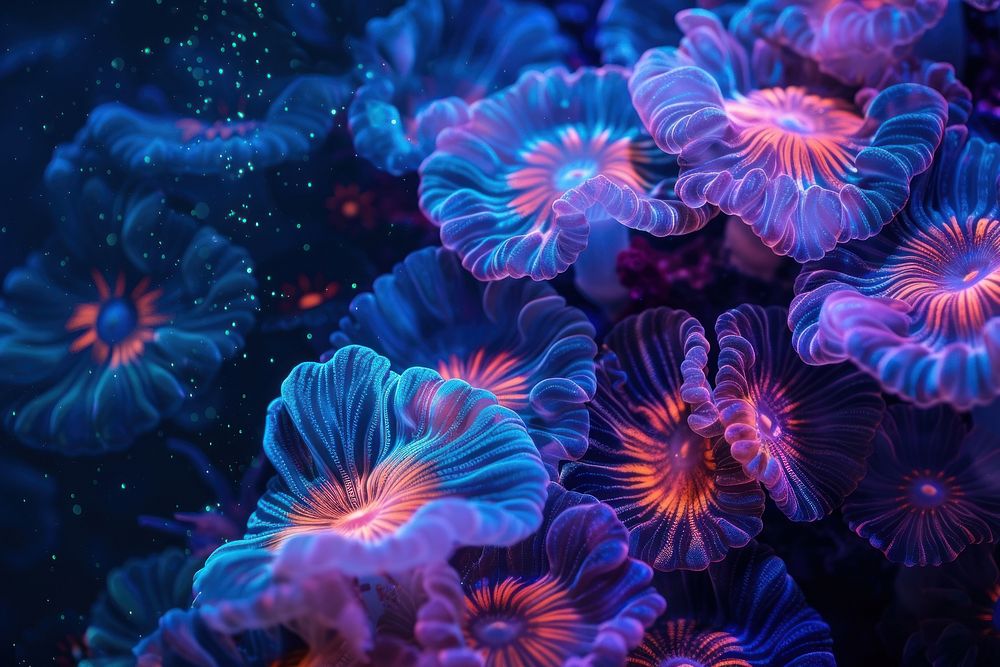 Bioluminescence Coral reef background backgrounds | Free Photo - rawpixel