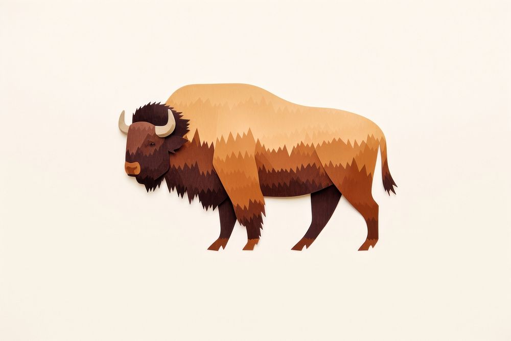 Bison walking bison wildlife animal. | Premium Photo Illustration ...