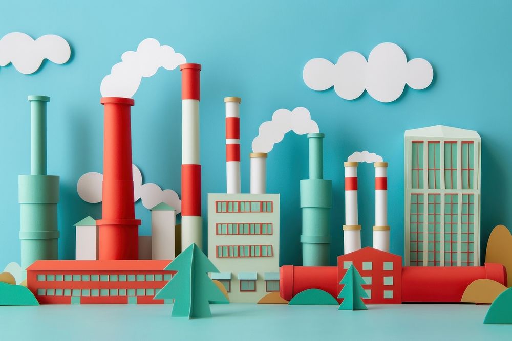 Factory art architecture technology. | Free Photo Illustration - rawpixel