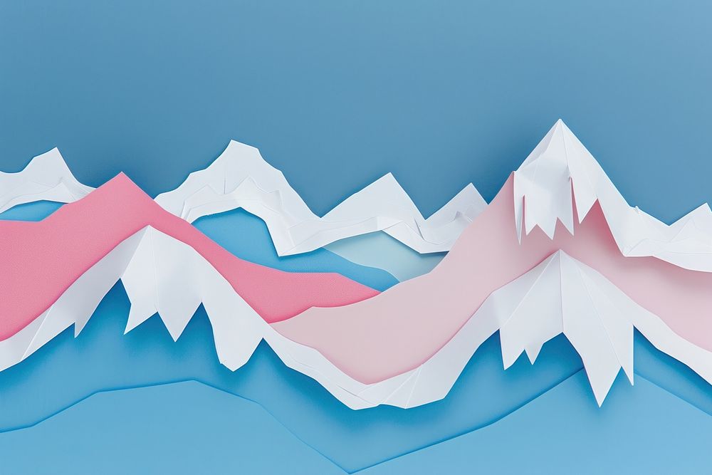 Art mountain nature paper. | Free Photo Illustration - rawpixel