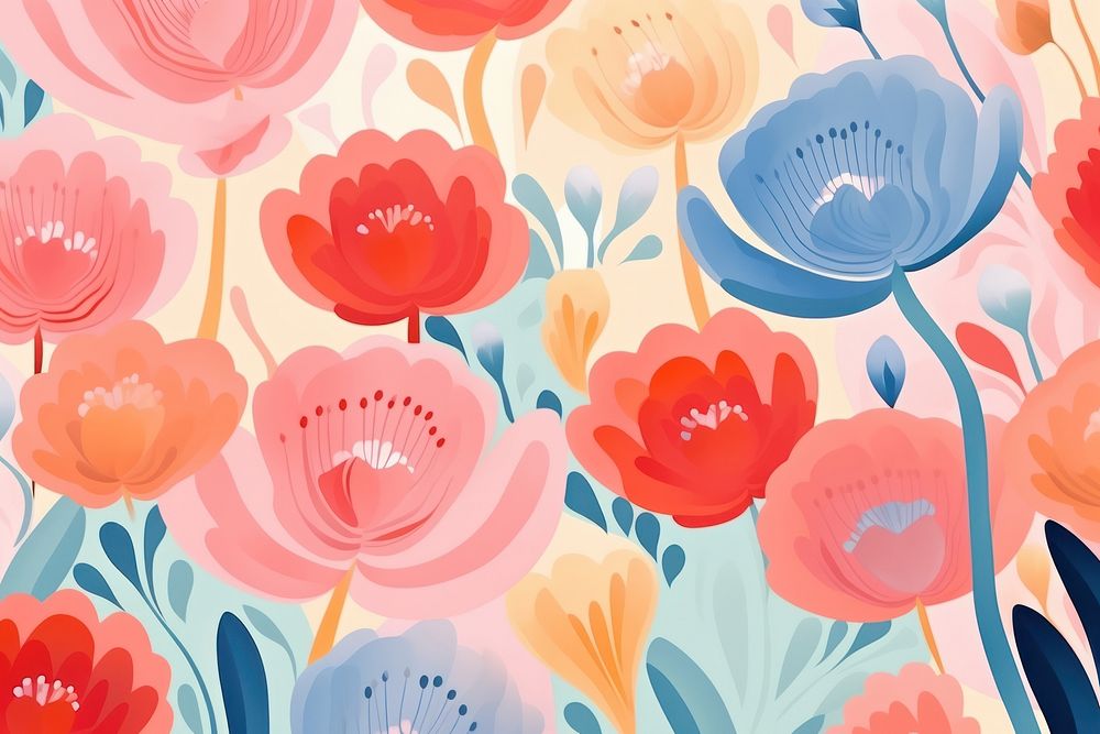 Simple flower garden backgrounds wallpaper | Premium Photo Illustration ...