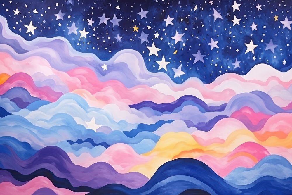 Starry sky backgrounds abstract painting. | Premium Photo Illustration ...
