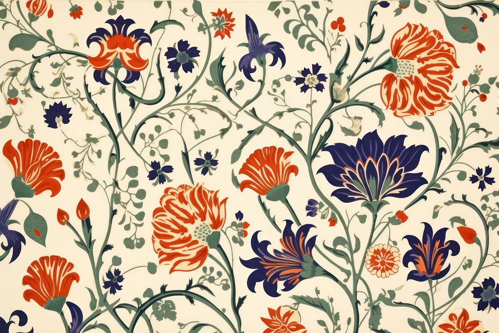 Floral pattern egyptian art backgrounds. | Free Photo Illustration ...