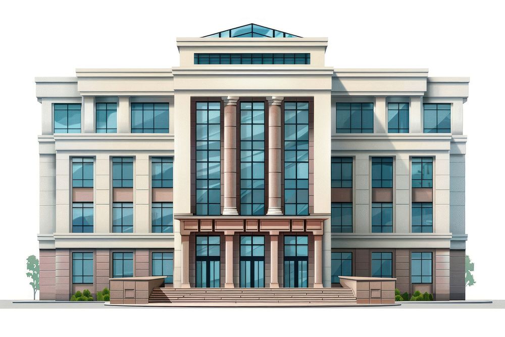 Architecture illustration bank building house | Premium Photo ...