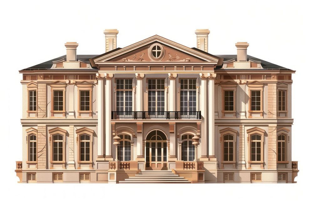 Architecture illustration baroque architecture building | Premium Photo ...