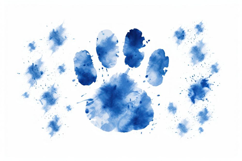 Cat paw print backgrounds blue | Free Photo Illustration - rawpixel