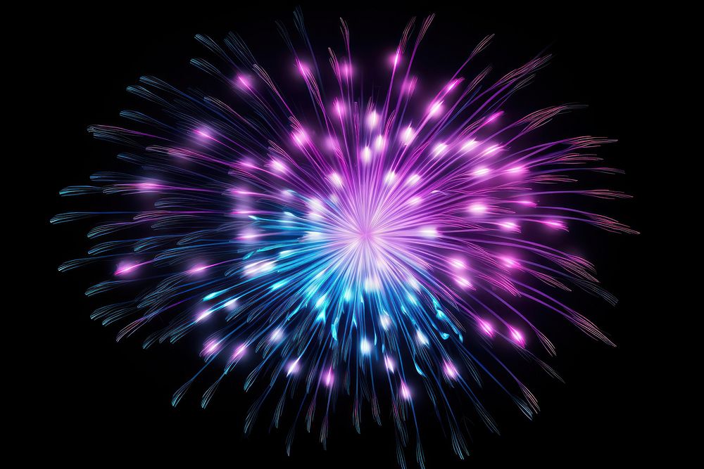 Neon fireworks light illuminated celebration. | Premium Photo ...