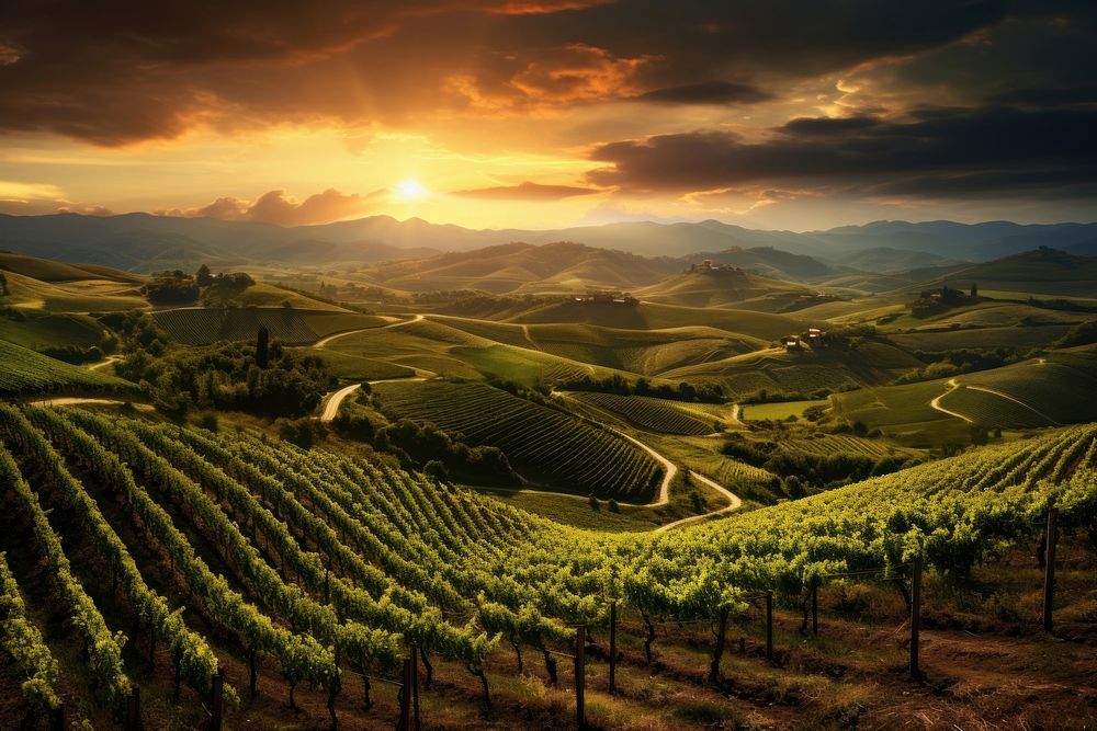Landscape vineyard outdoors nature. | Premium Photo - rawpixel