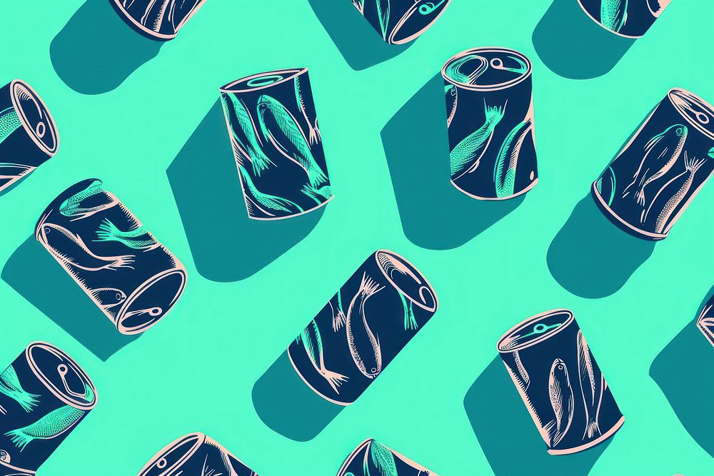 CMYK Screen printing anchovy can | Free Photo Illustration - rawpixel