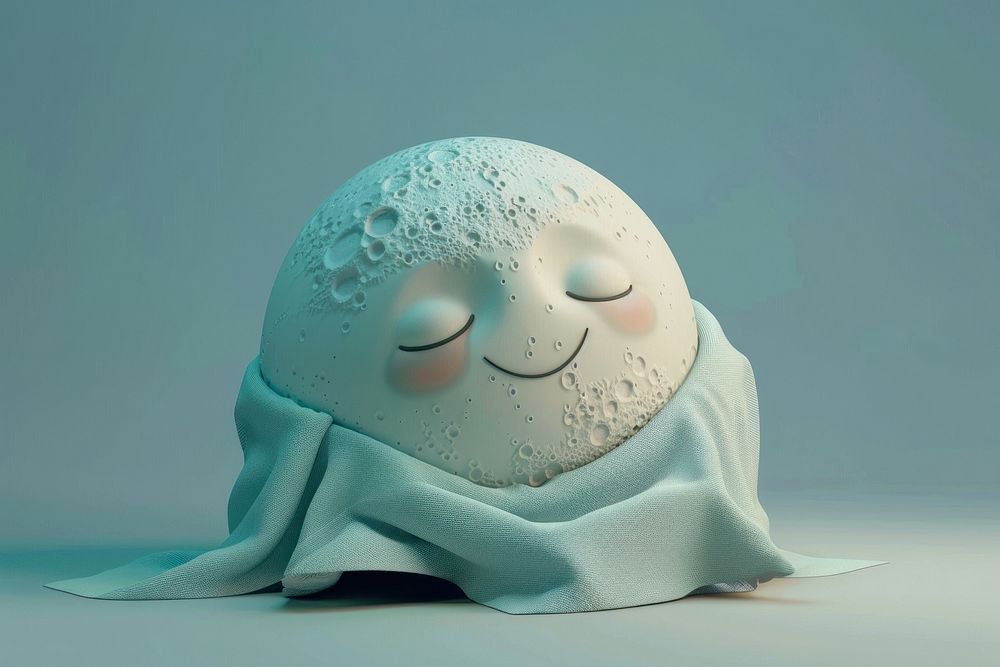 Moon character sleep cartoon anthropomorphic | Premium Photo ...