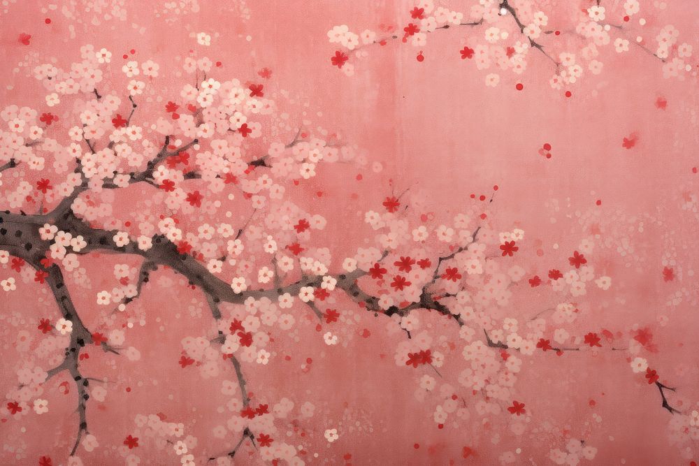 Silkscreen sakura pattern backgrounds textured | Premium Photo ...
