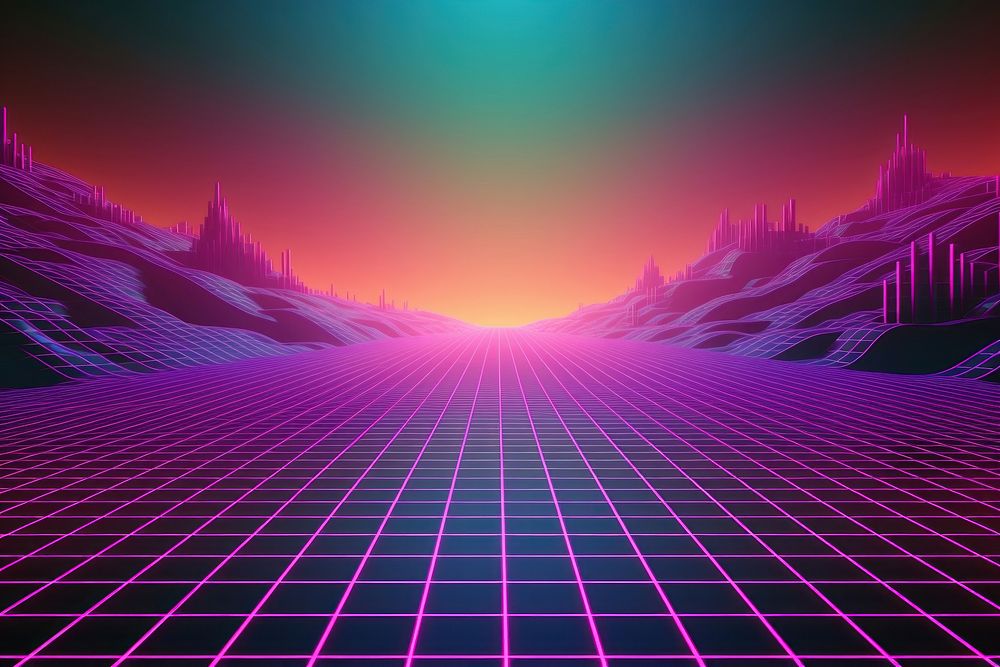 Retrowave nature backgrounds abstract pattern. | Free Photo ...