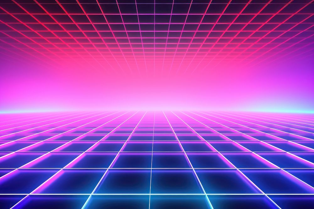 Retrowave grid pattern backgrounds abstract | Free Photo Illustration ...