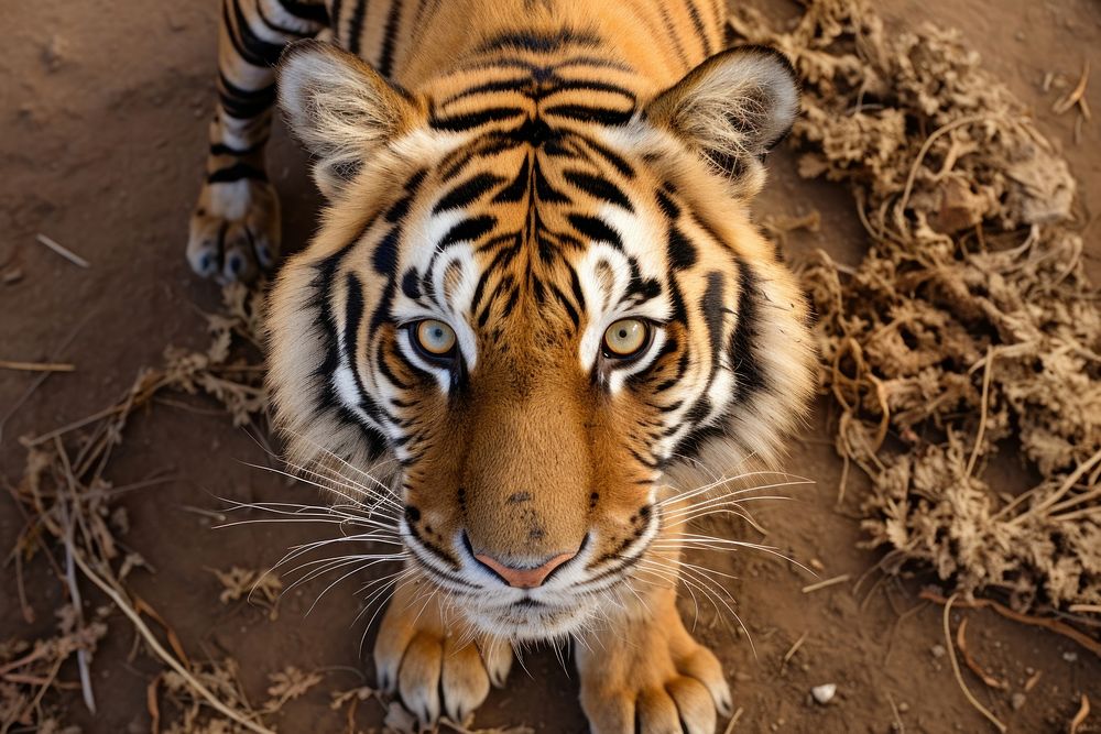 Tiger looking camera wildlife animal | Free Photo - rawpixel