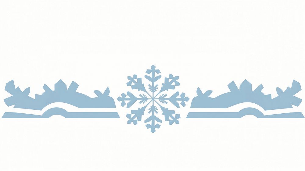Snowflakes divider ornament pattern white | Premium Photo Illustration ...