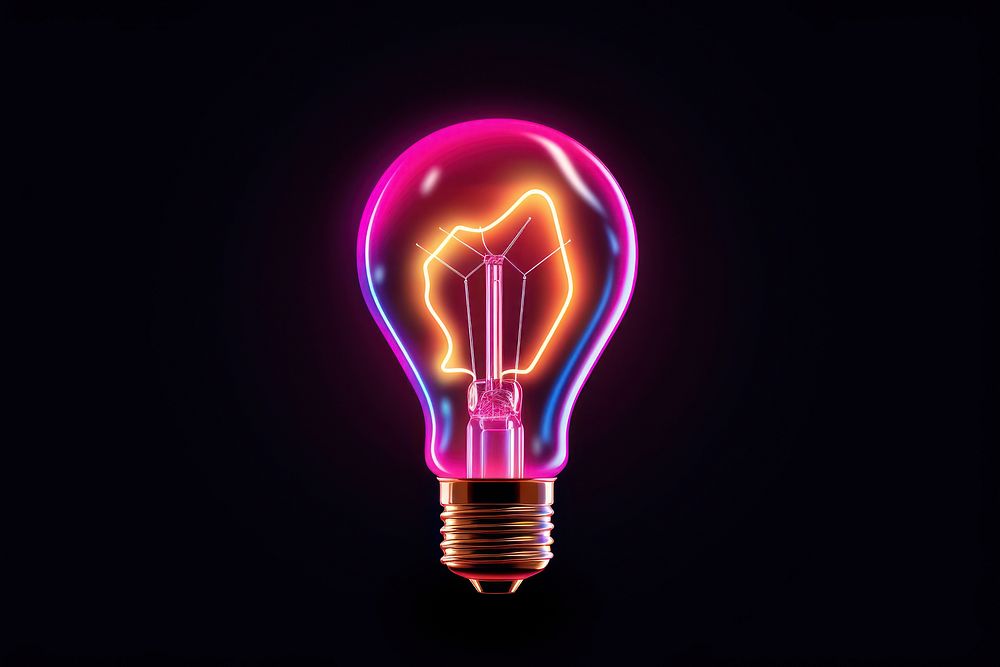 Neon light bulb png lightbulb | Free Photo Illustration - rawpixel