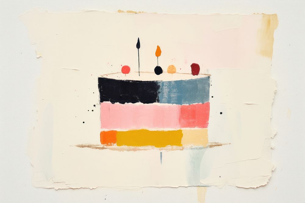 Birthdat cake art painting anniversary. | Premium Photo Illustration ...