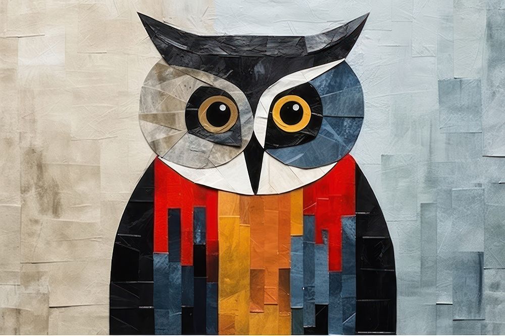 Owl art painting collage | Free Photo Illustration - rawpixel