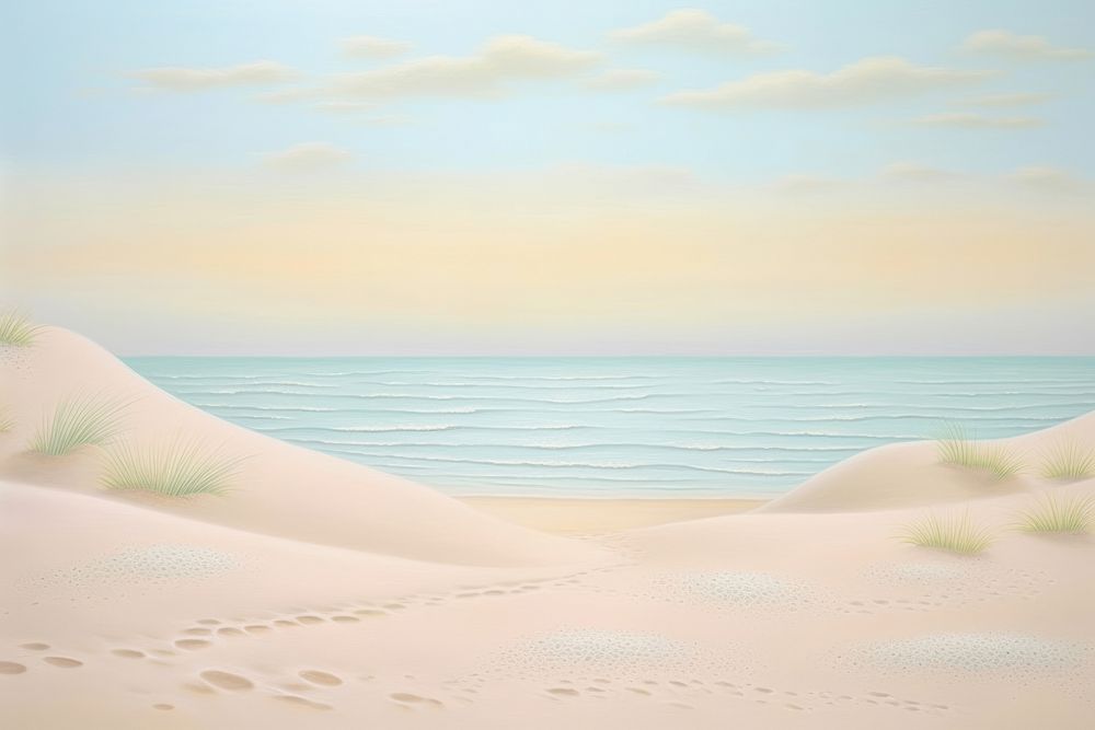 Painting sand border backgrounds landscape | Premium Photo Illustration ...