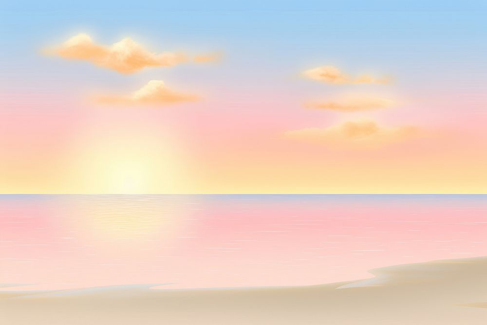 Painting sunset border backgrounds sunlight | Premium Photo ...