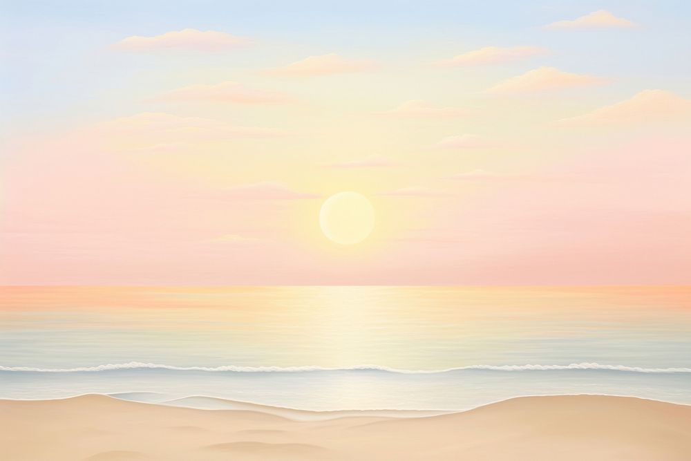 Painting sunset border backgrounds landscape | Premium Photo ...