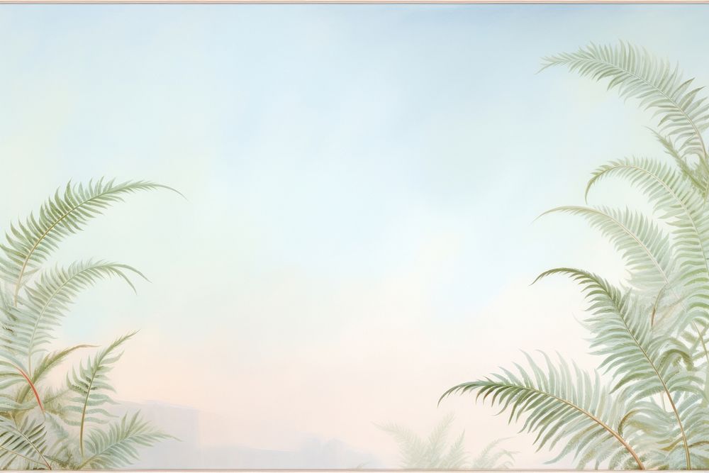 Painting vintage fern leaves border | Free Photo Illustration - rawpixel