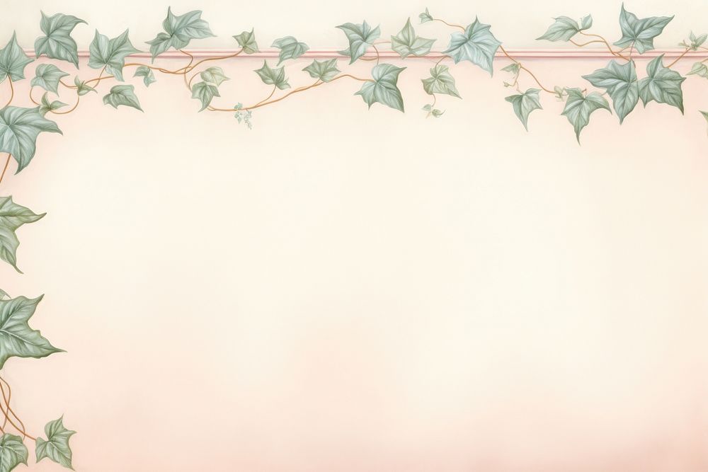 Painting vintage ivy leaves border | Free Photo Illustration - rawpixel