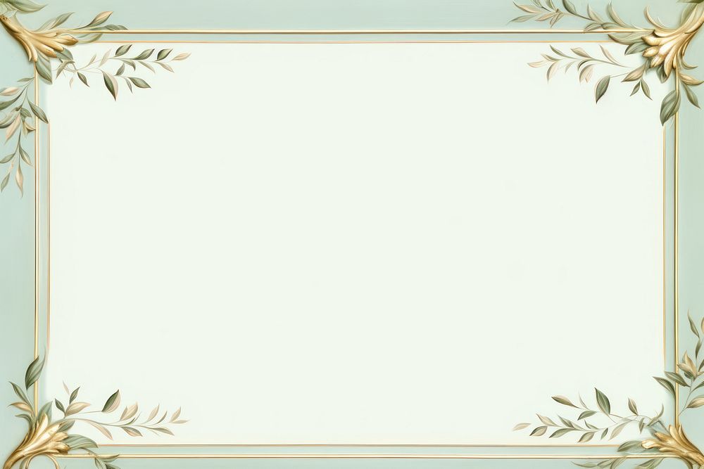 Painting vintage sage leaves border | Free Photo Illustration - rawpixel