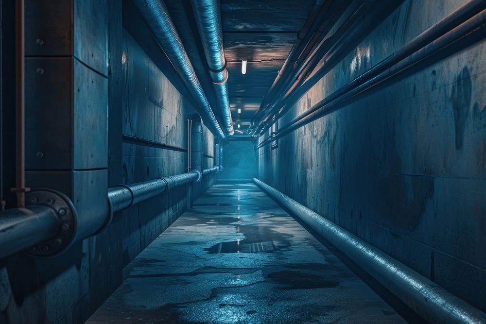 Empty underground corridor drainage system | Premium Photo - rawpixel