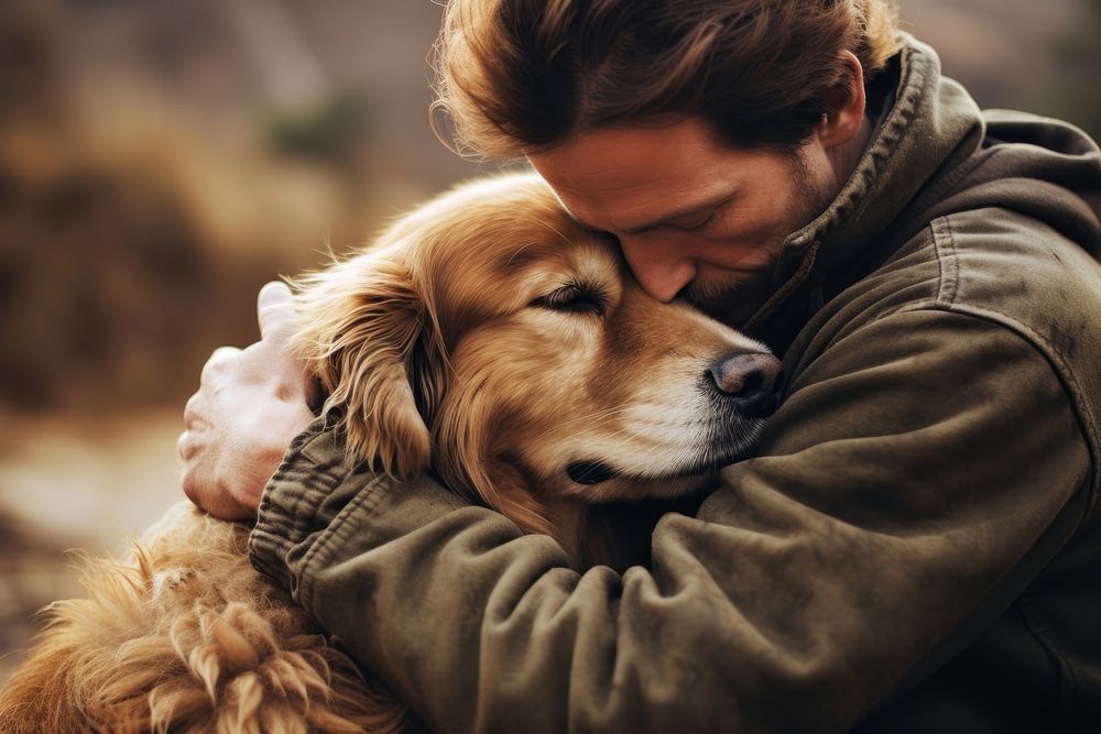 Person hugging dog photography mammal | Free Photo - rawpixel