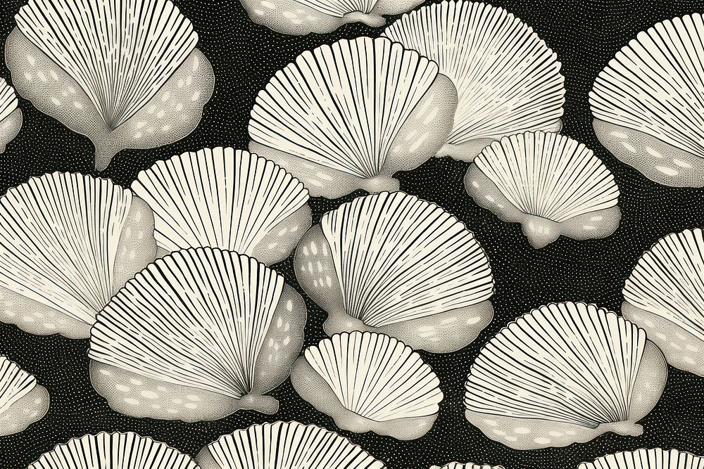 Sea shells repeated pattern backgrounds | Premium Photo Illustration ...