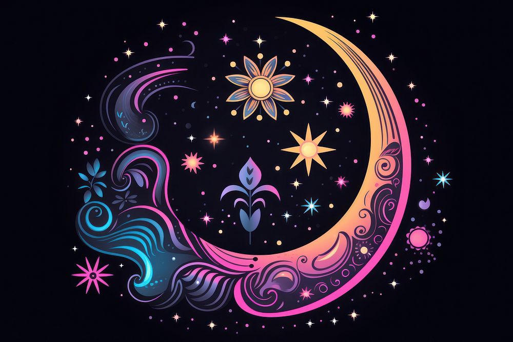 Neon moon png astronomy outdoors | Premium Photo Illustration - rawpixel