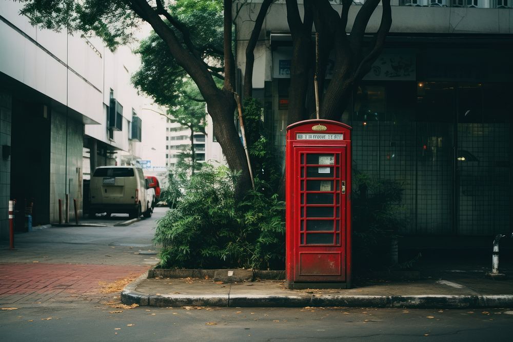 Telephone booth vehicle transportation architecture. | Free Photo ...