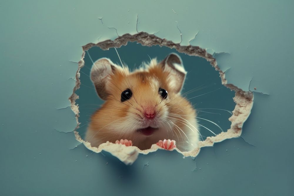 Poor hamster peeking animal portrait | Premium Photo - rawpixel