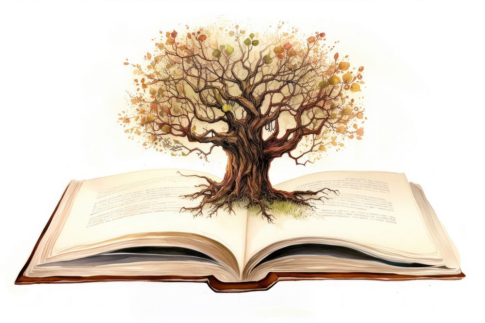 Illustration open book tree publication | Free Photo Illustration ...