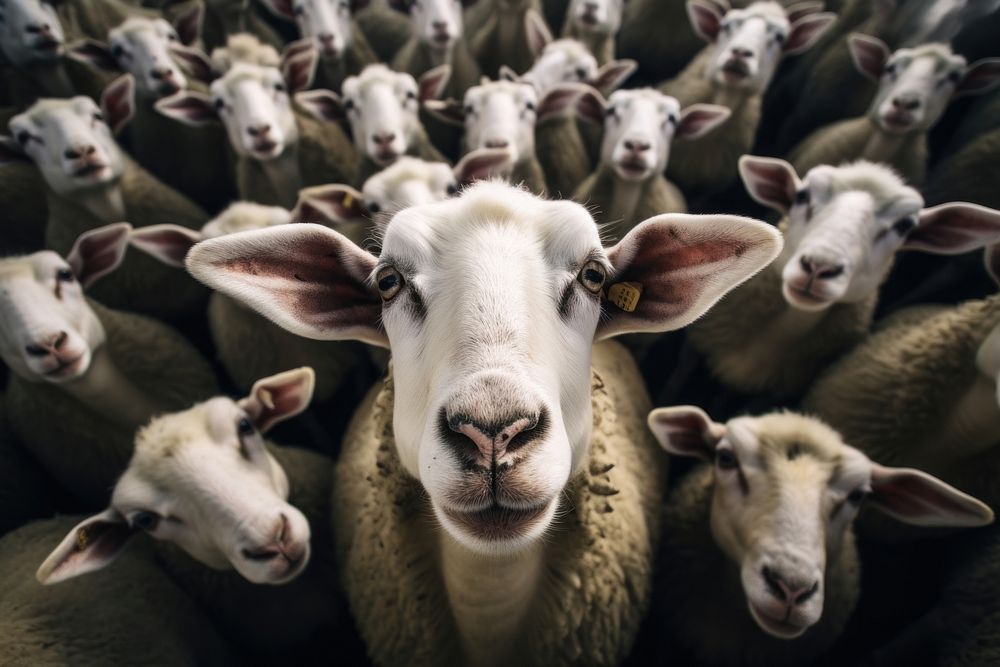 Sheep looking camera livestock animal | Premium Photo - rawpixel