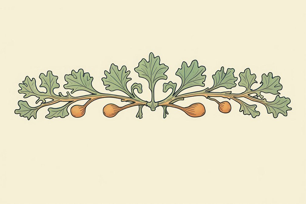 Ornament divider acorns vegetable plant | Free Photo Illustration ...