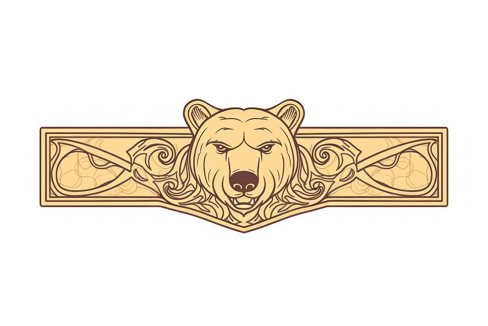 Ornament divider bear mammal representation | Premium Photo ...