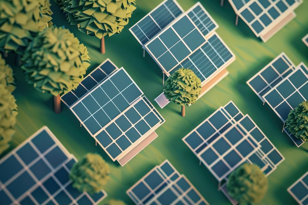 Solar panels paper art outdoors | Free Photo Illustration - rawpixel