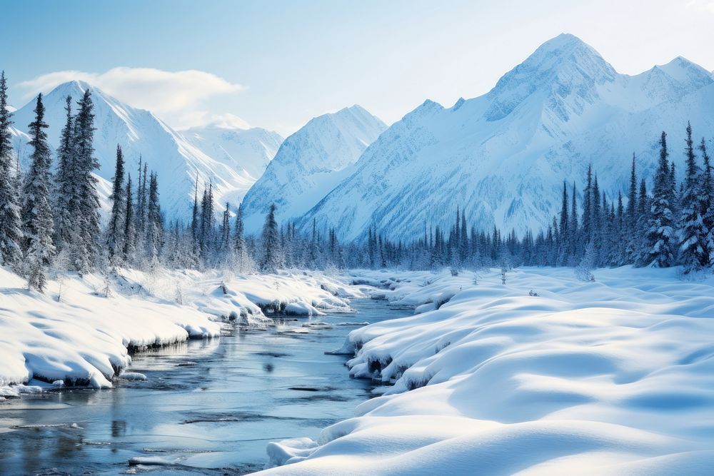 Alaska snow moutain scenery landscape | Premium Photo - rawpixel