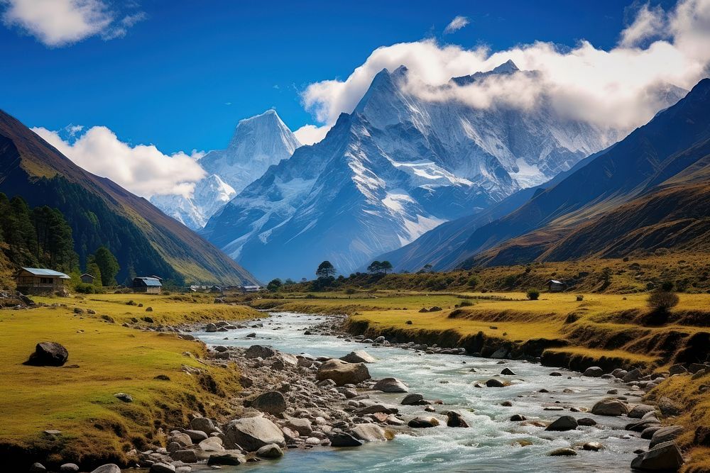 Nepal scenery landscape mountain outdoors | Premium Photo - rawpixel