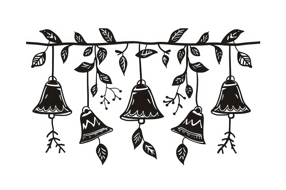 Divider doodle bell line calligraphy | Premium Photo Illustration ...