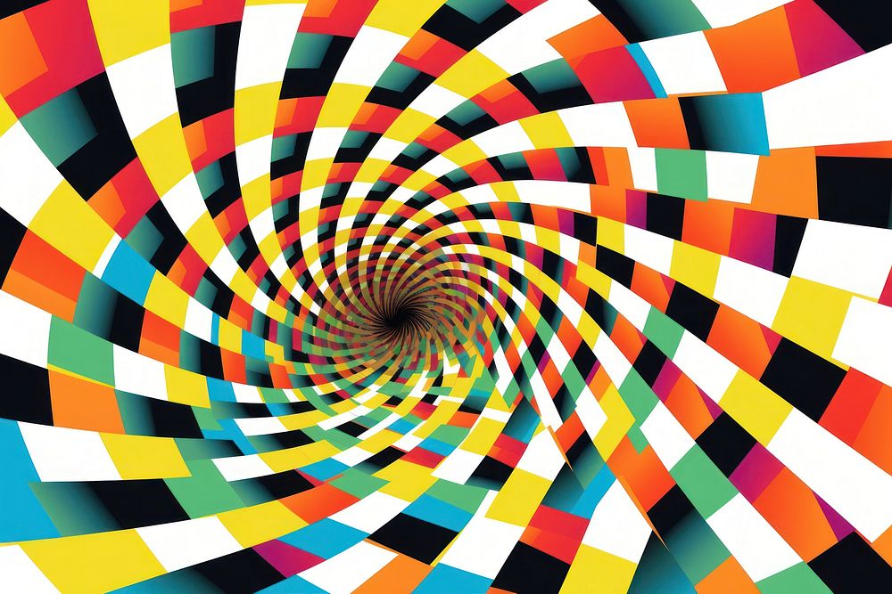 Checkered pattern abstract spiral swirl. | Premium Photo Illustration ...