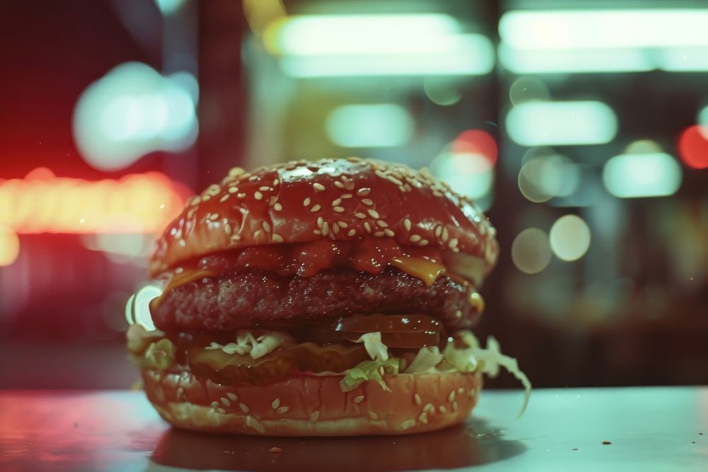 Burger food red hamburger. | Premium Photo - rawpixel