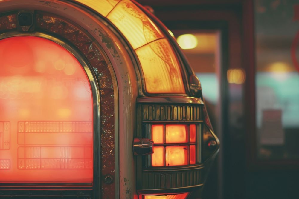 Jukebox light red architecture. | Premium Photo - rawpixel